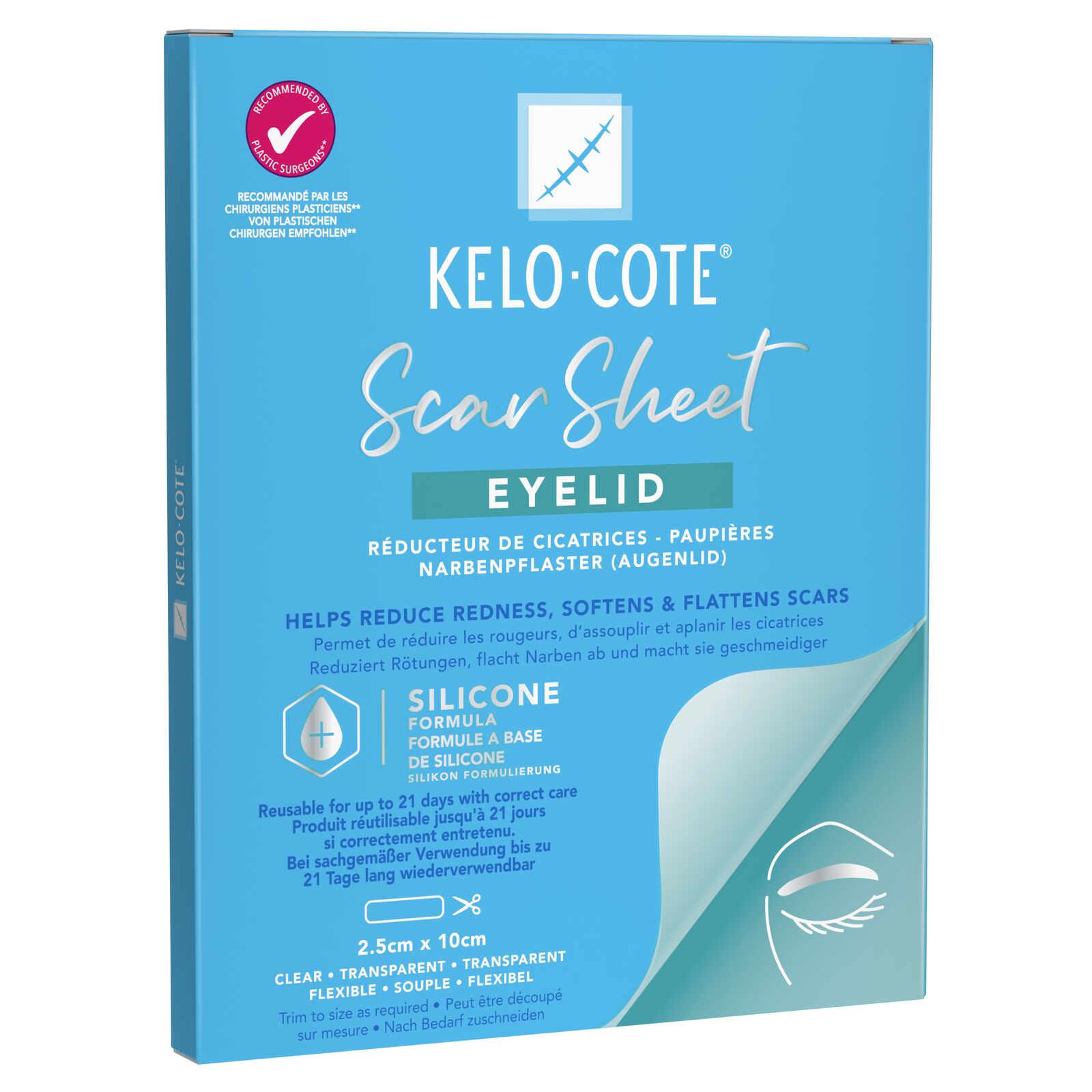 KELO-COTE® Eyelid Scar Sheet - Alliance Kelo Cote